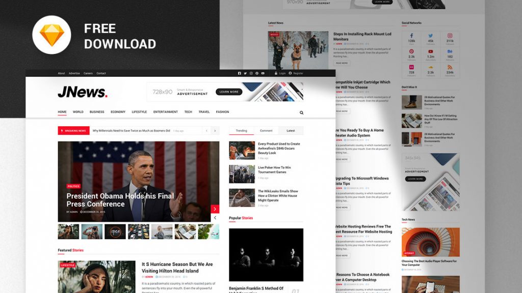 Free Sketch Template – JNews